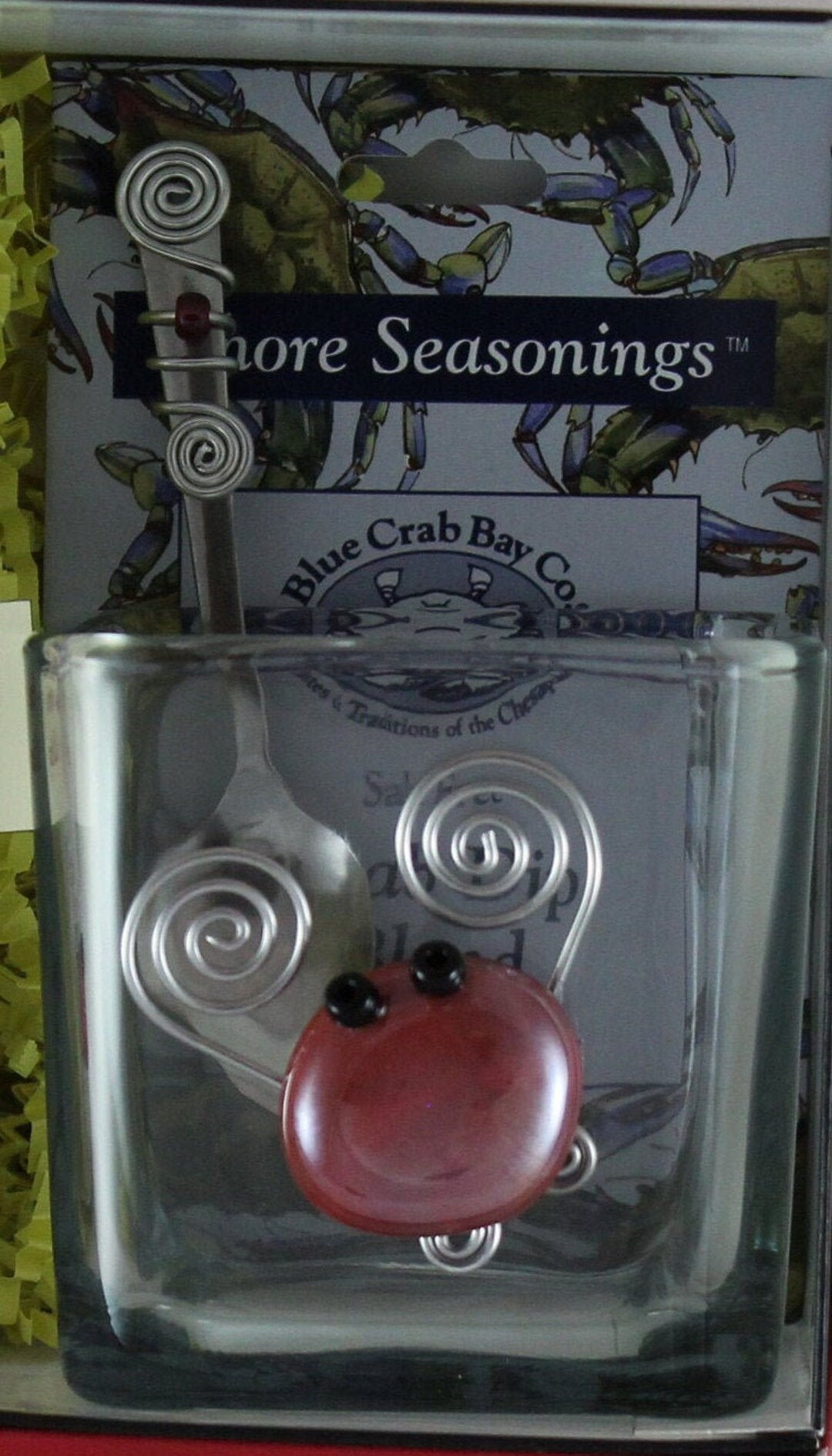 Crab Dish, Dip & Jeweled Spoon - Etsy