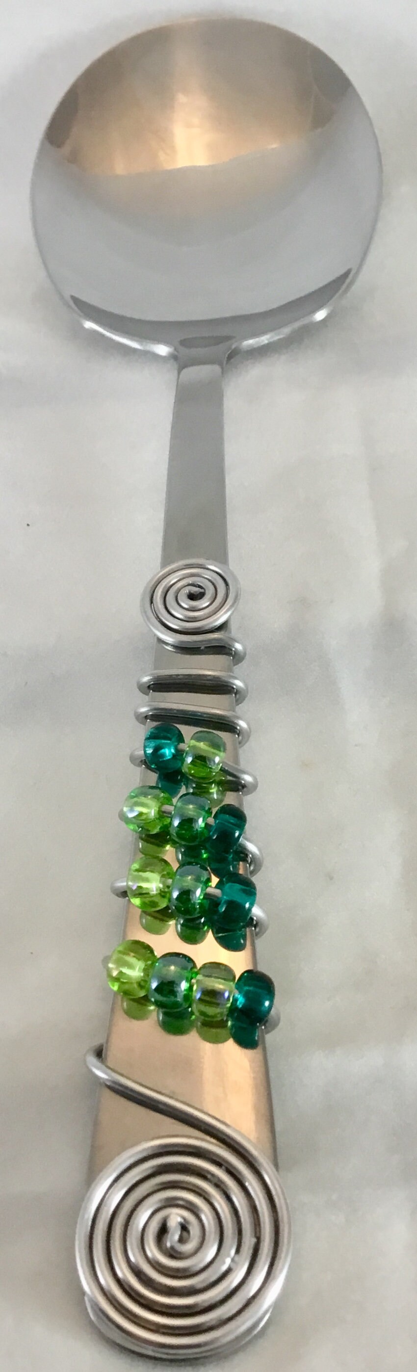 Serving Spoons- Beaded and Wired (1) - Etsy
