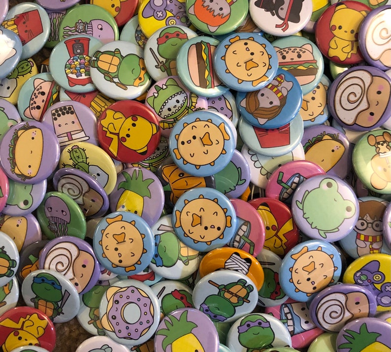 Cute Button Pin Pack - Etsy