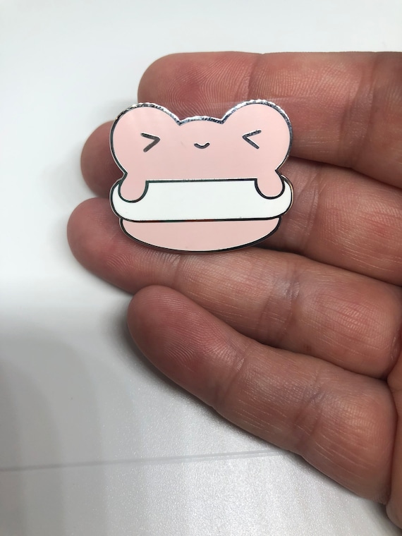 Frog Macaroon Pin | Etsy