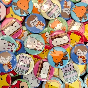 Cute Button Pins Set of 12 - Etsy