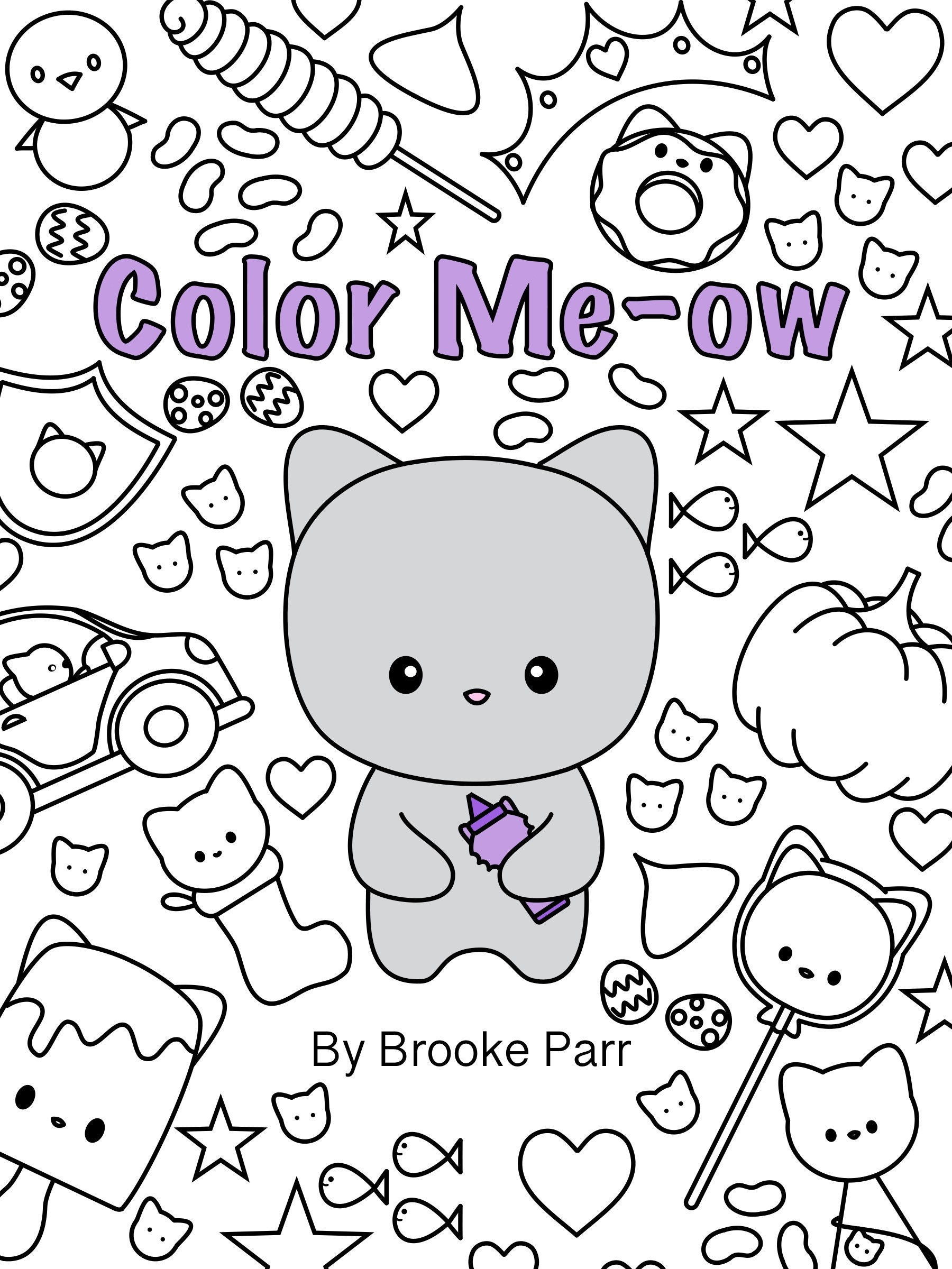 Cat Coloring Book - Etsy
