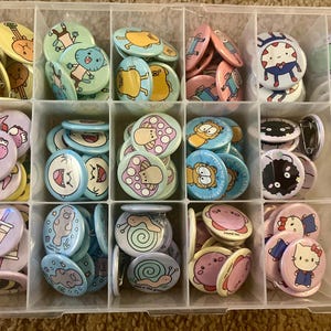 Cute Button Pins Set of 12 - Etsy