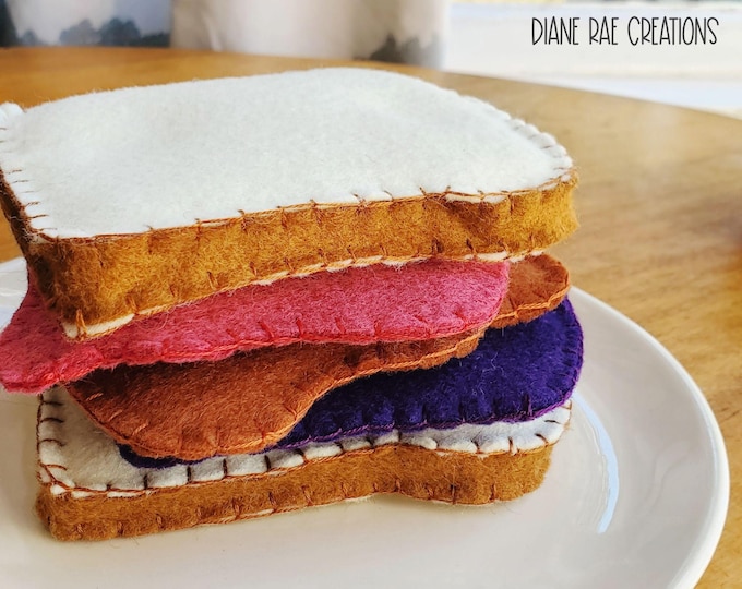 Fake Peanut Butter and Jelly Sandwich, PB&J Tiered Tray Decor, Fake ...