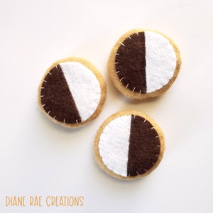 Half Moon Cookies, Felt Food Pretend Play, Set of 3 - Etsy