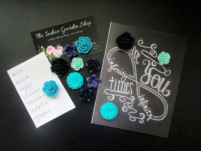 Pretty Fridge Magnets 12 Flower Magnets Cute Office Supply - Etsy Denmark