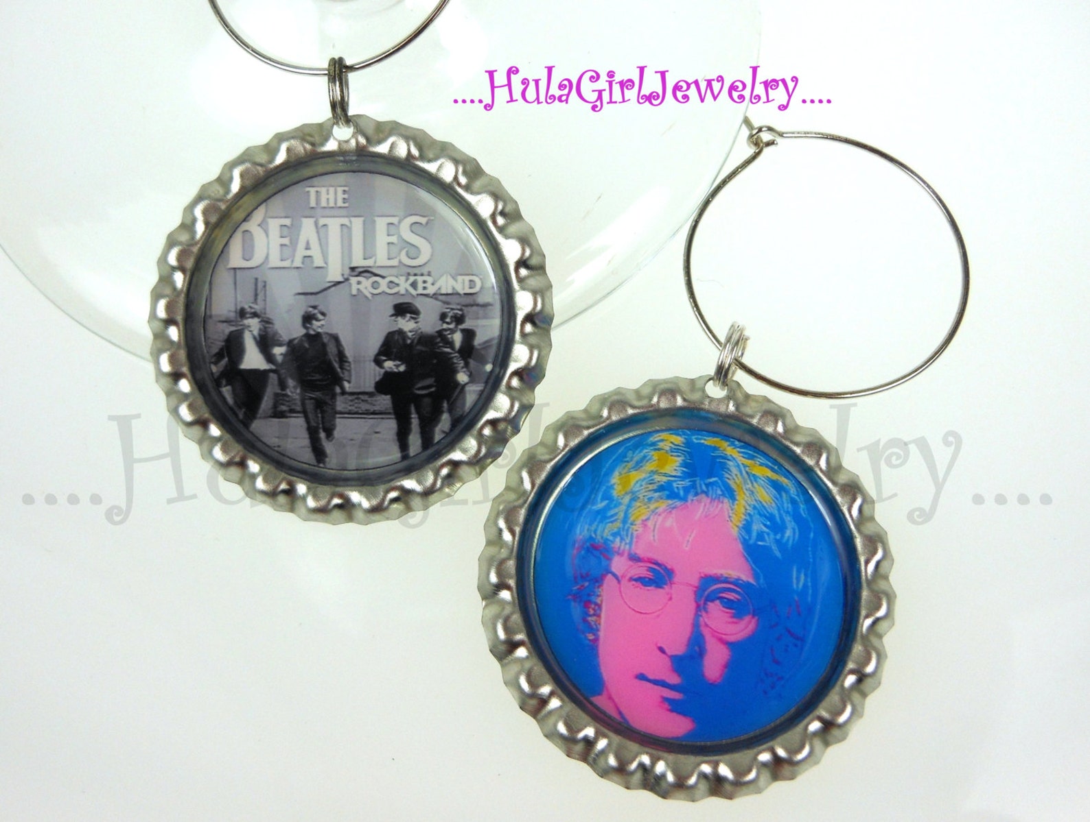 The Beatles Wine Charms, John Lennon, Rock and Roll, Icons, Famous ...