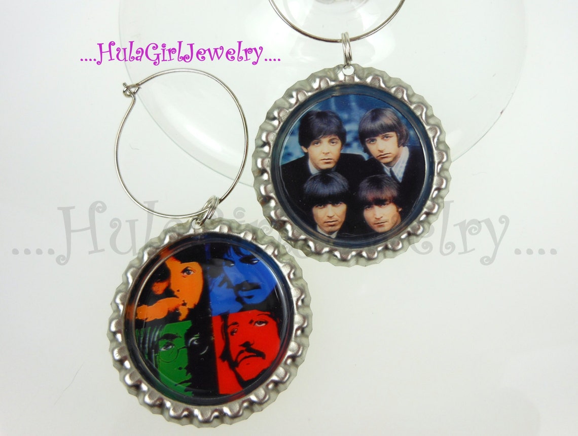 The Beatles Wine Charms, John Lennon, Rock and Roll, Icons, Famous ...