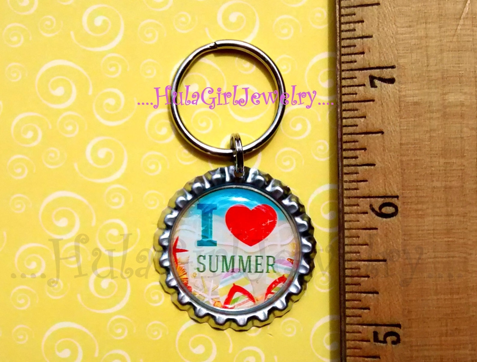 I Love Summer Key Chain, Paradise, Fun, Margaritaville, Summer Bottle ...
