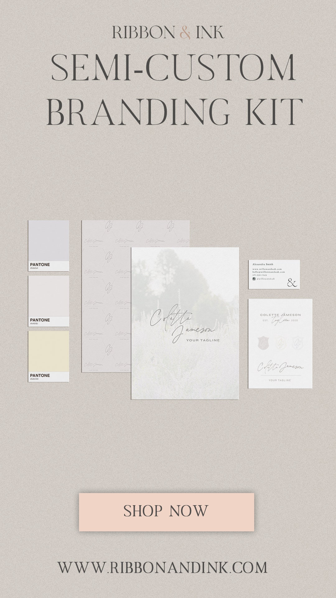 Semi Custom Branding Premade Branding Brand Identity Kit Modern ...