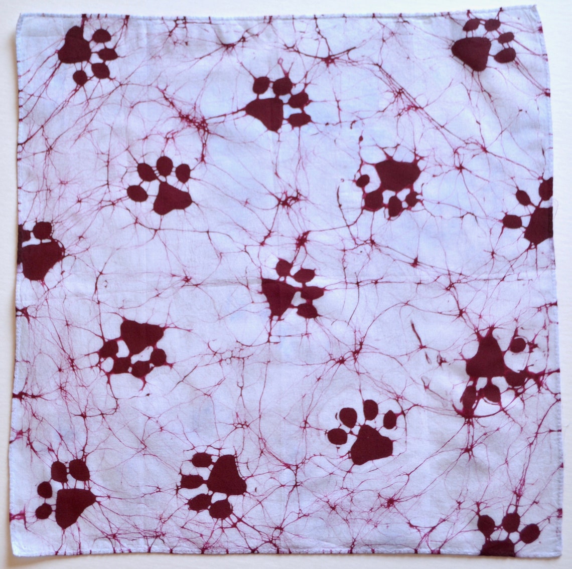 Dog Paw Print, Batik, Batik Fabric, Batik Clothing, Pocket Square ...