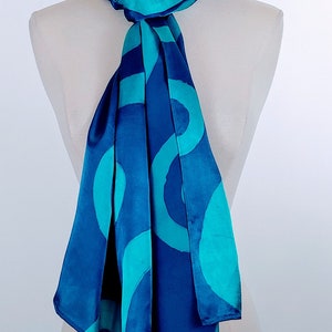 Blue Color Scarves, Sky Blue Scarf, Silk Scarves, Batik Fabrics, Batik ...