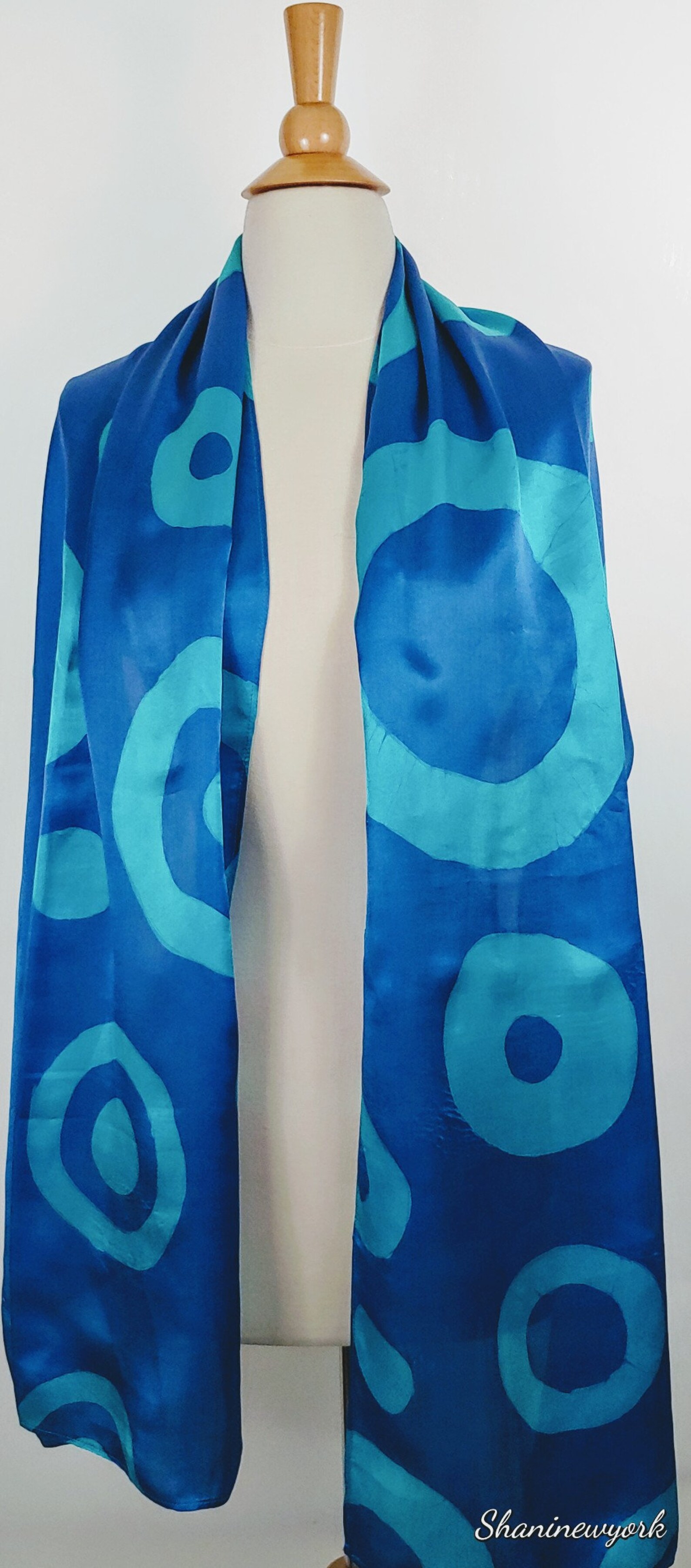 Blue Color Scarves, Sky Blue Scarf, Silk Scarves, Batik Fabrics, Batik ...