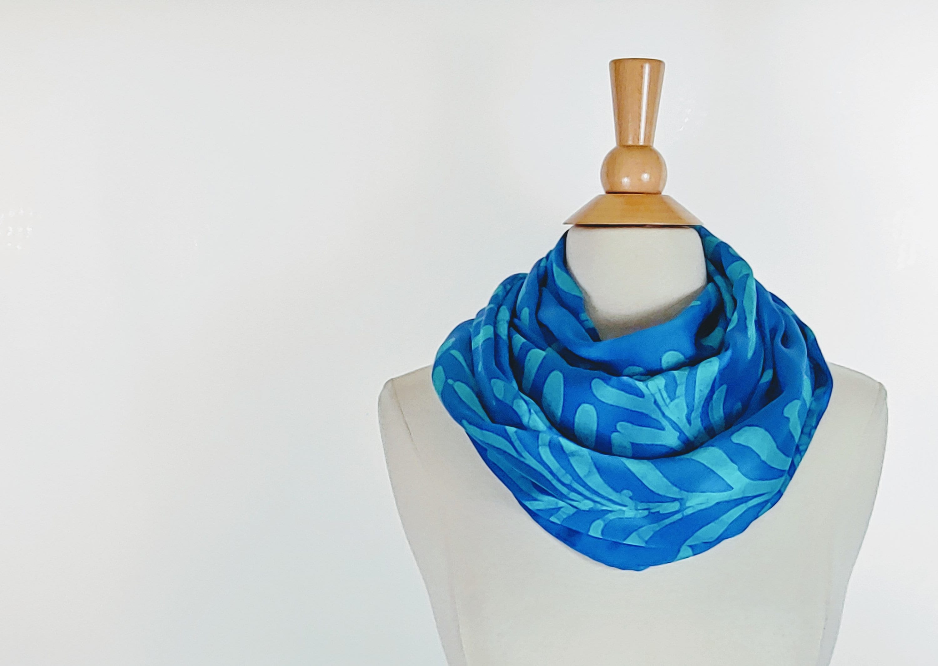 Silk Scarves,batik Clothing, Blue Color Scarf, Batik Scarf, Hand Made ...