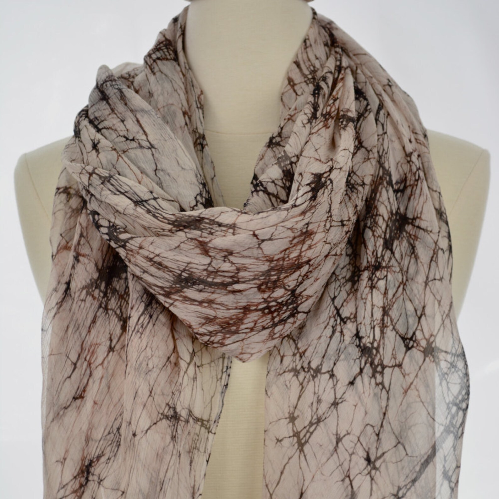 Light Weight Silk Scarf, Hand Painted Chiffon Scarf, Gift for Her ...