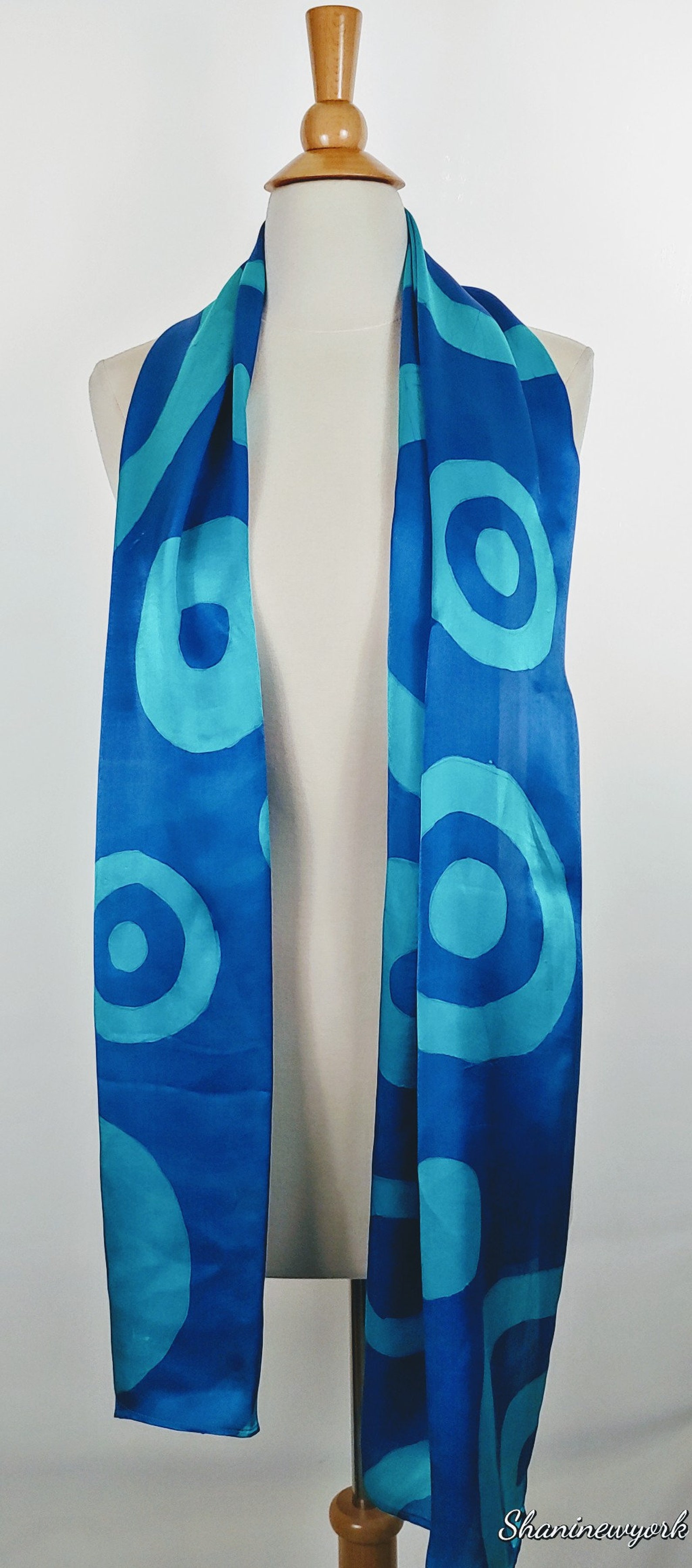 Blue Color Scarves, Sky Blue Scarf, Silk Scarves, Batik Fabrics, Batik ...