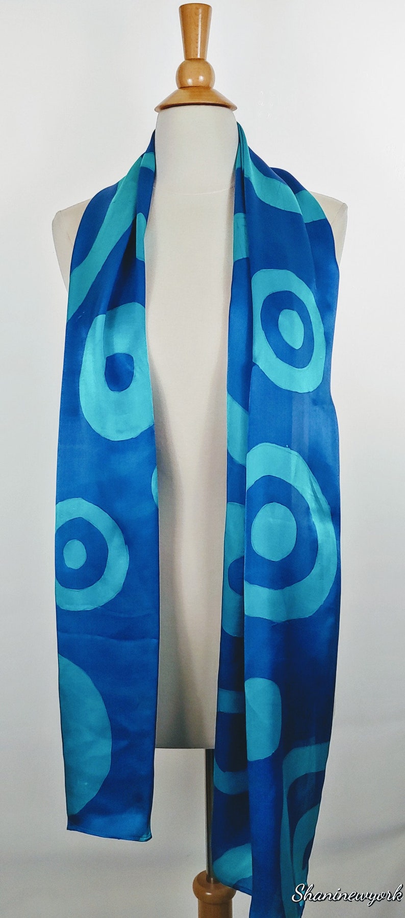 Blue Color Scarves, Sky Blue Scarf, Silk Scarves, Batik Fabrics, Batik ...