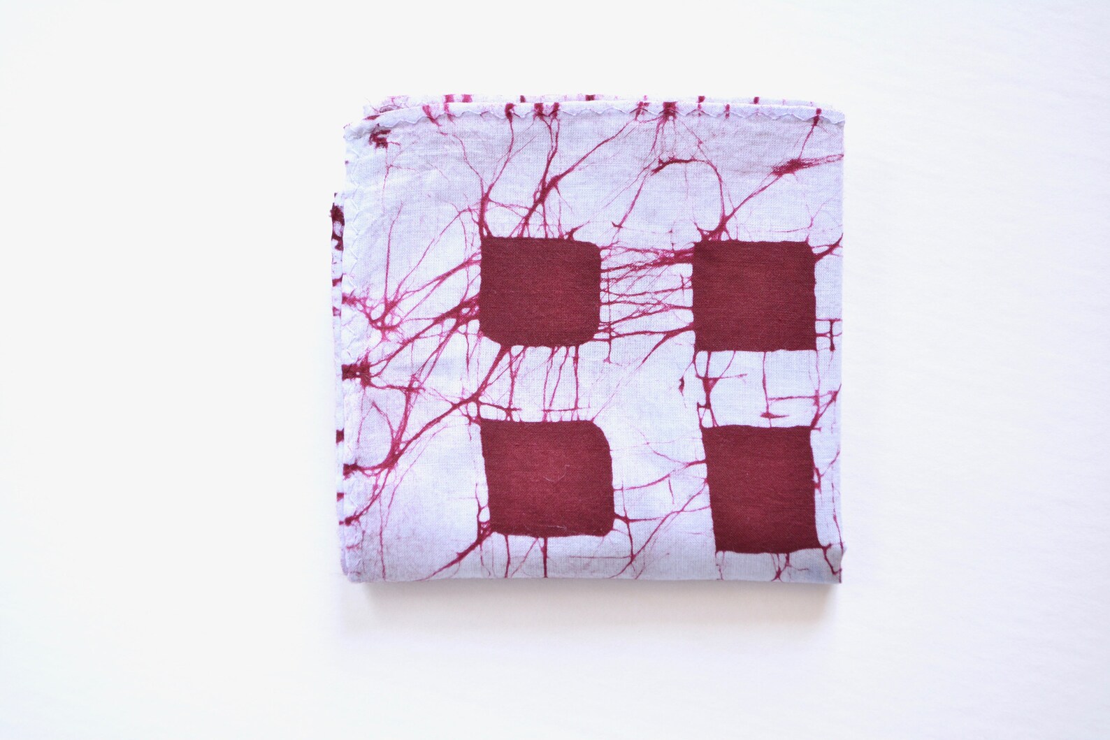 Hand Made Pocket Squares, Red Pocket Square, Batik Handkerchief, Cotton ...