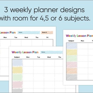 Editable Daily & Weekly Lesson Plan Templates, Lesson Planner Printable ...