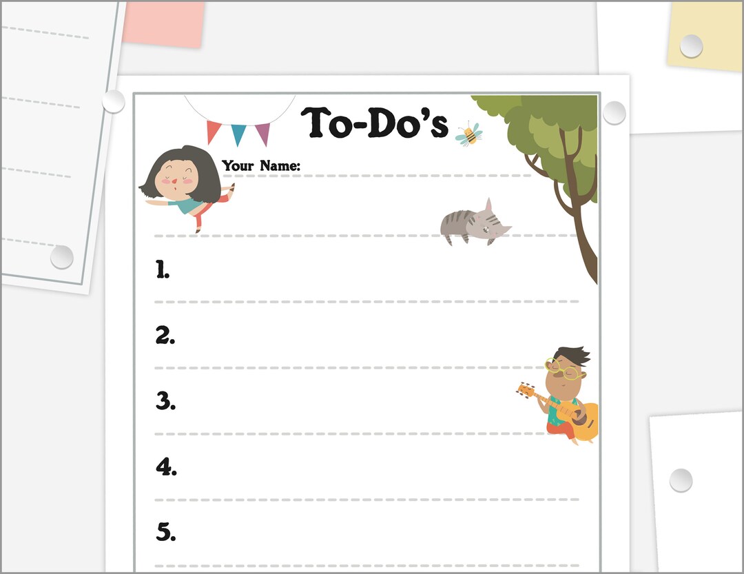 Printable to Do List for Kids | Simple Kids School and Activity Planner ...