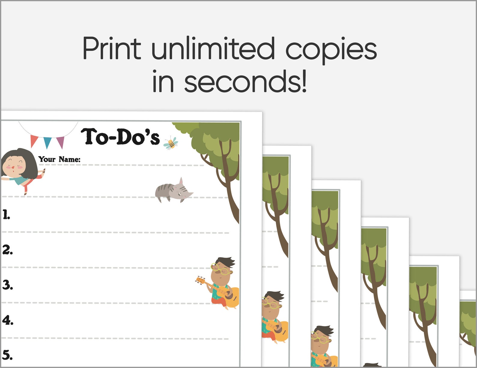 Printable to Do List for Kids Simple Kids School and - Etsy