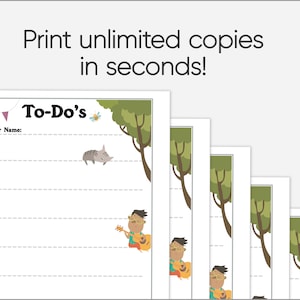 Printable to Do List for Kids Simple Kids School and - Etsy