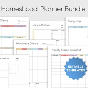 Editable Lesson Plan Templates, Printable Lesson Plans, Homeschool ...