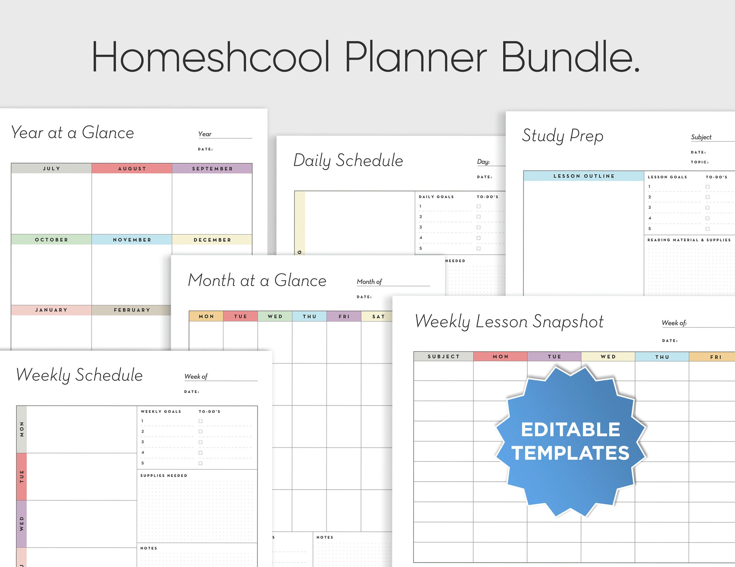 Editable Lesson Plan Templates, Printable Lesson Plans, Homeschool ...