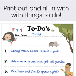 Printable to Do List for Kids Simple Kids School and - Etsy