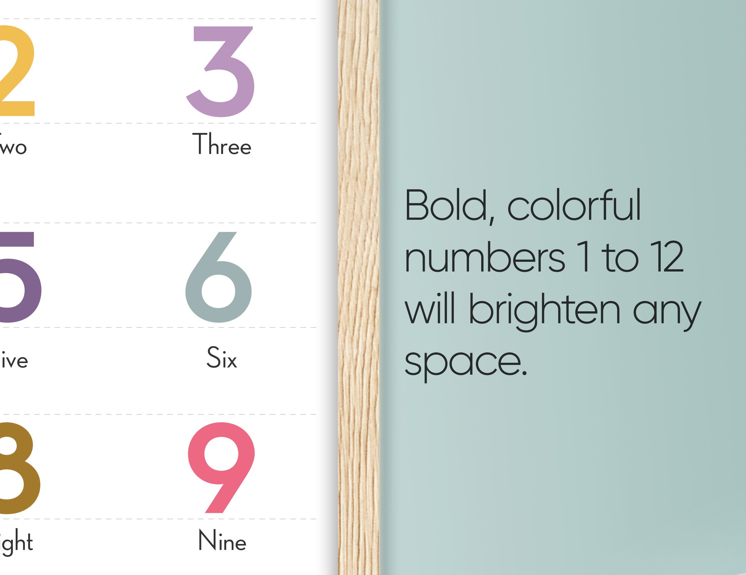 Framed Numbers Chart Numbers Poster Home Learning - Etsy
