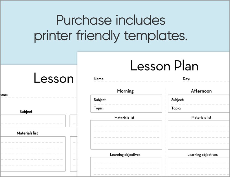Editable Daily Lesson Plans, Lesson Planner Printable, Homeschool ...