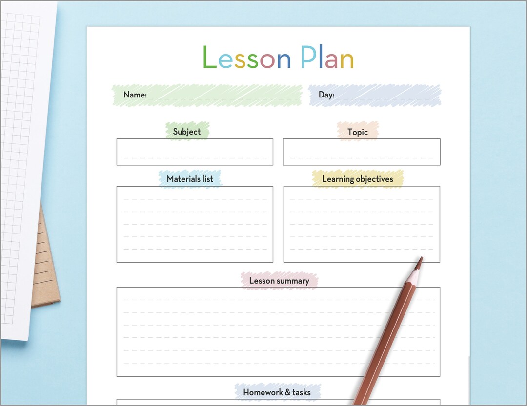 Editable Daily Lesson Plans, Lesson Planner Printable, Homeschool ...