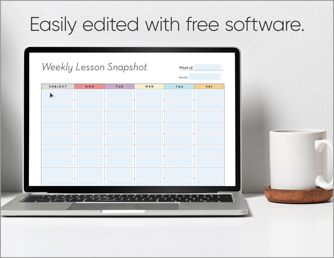 Editable Lesson Plan Templates, Printable Lesson Plans, Homeschool ...
