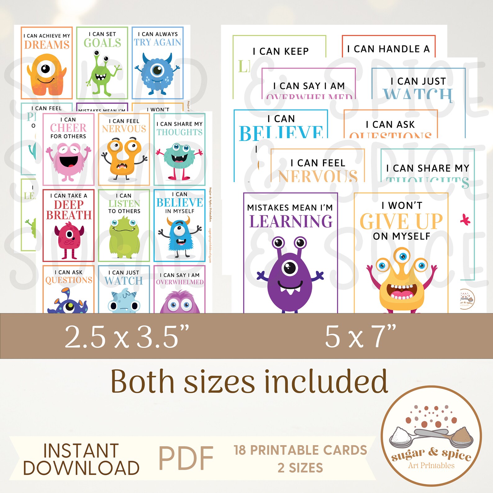 Positive Affirmation Cards for Kids Printable, Encouragement Flashcards ...