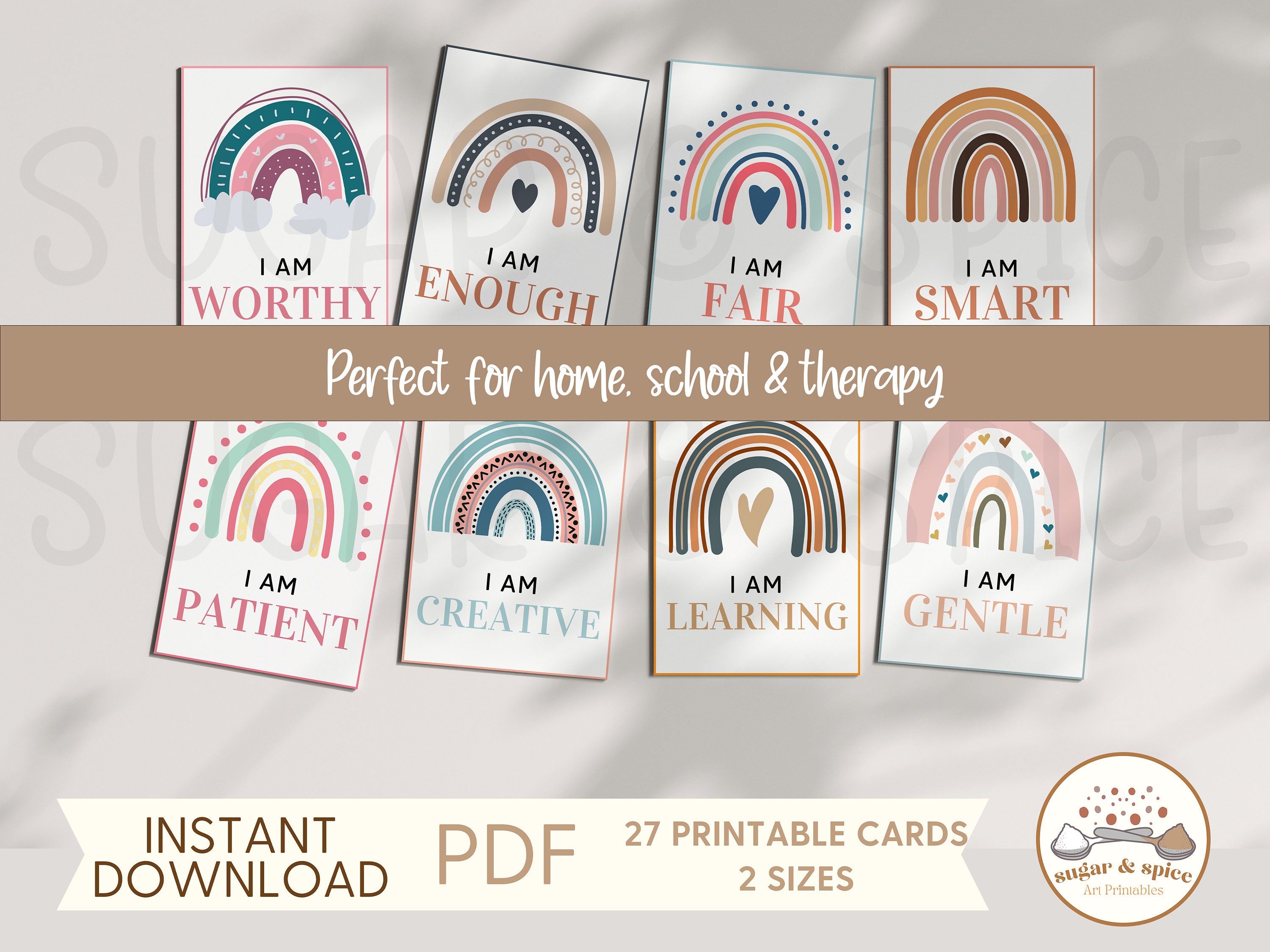 Positive Affirmation Cards for Kids Printable, Encouragement Flashcards ...
