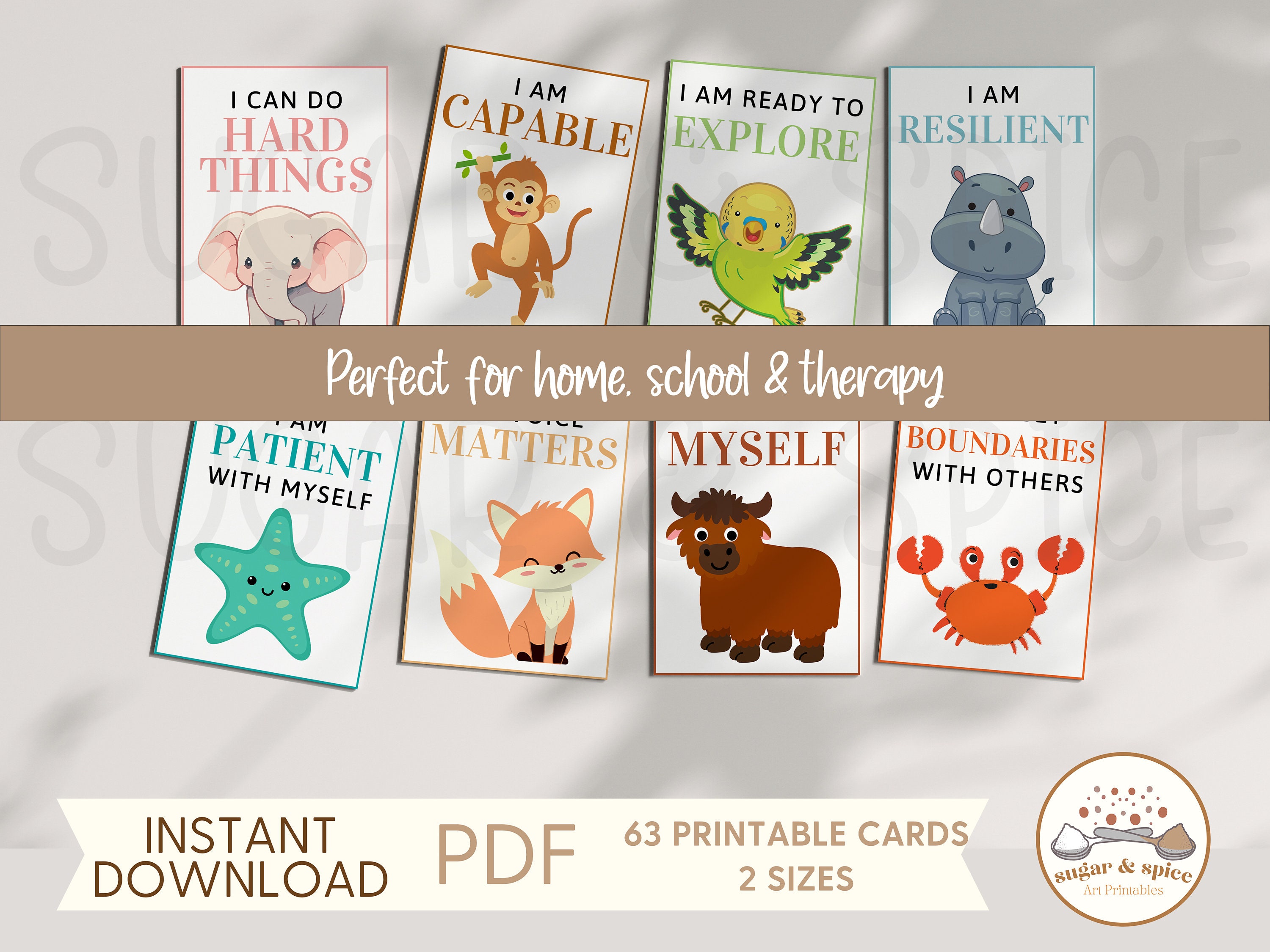 Positive Affirmation Cards for Kids Printable, Encouragement Flashcards ...