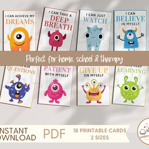 Positive Affirmation Cards for Kids Printable, Encouragement Flashcards ...