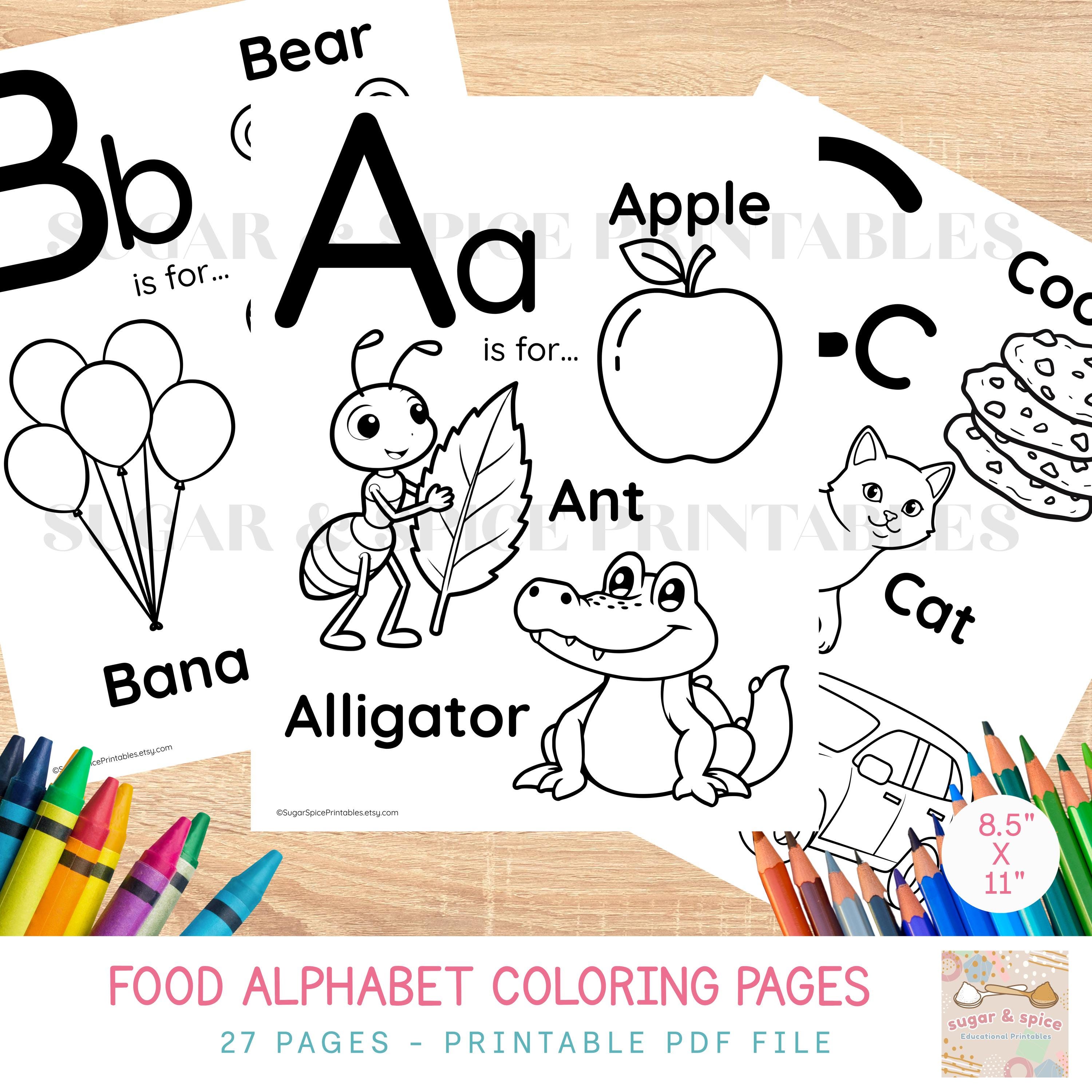 Printable Alphabet Coloring Pages for Kids, Preschool Curriculum ...