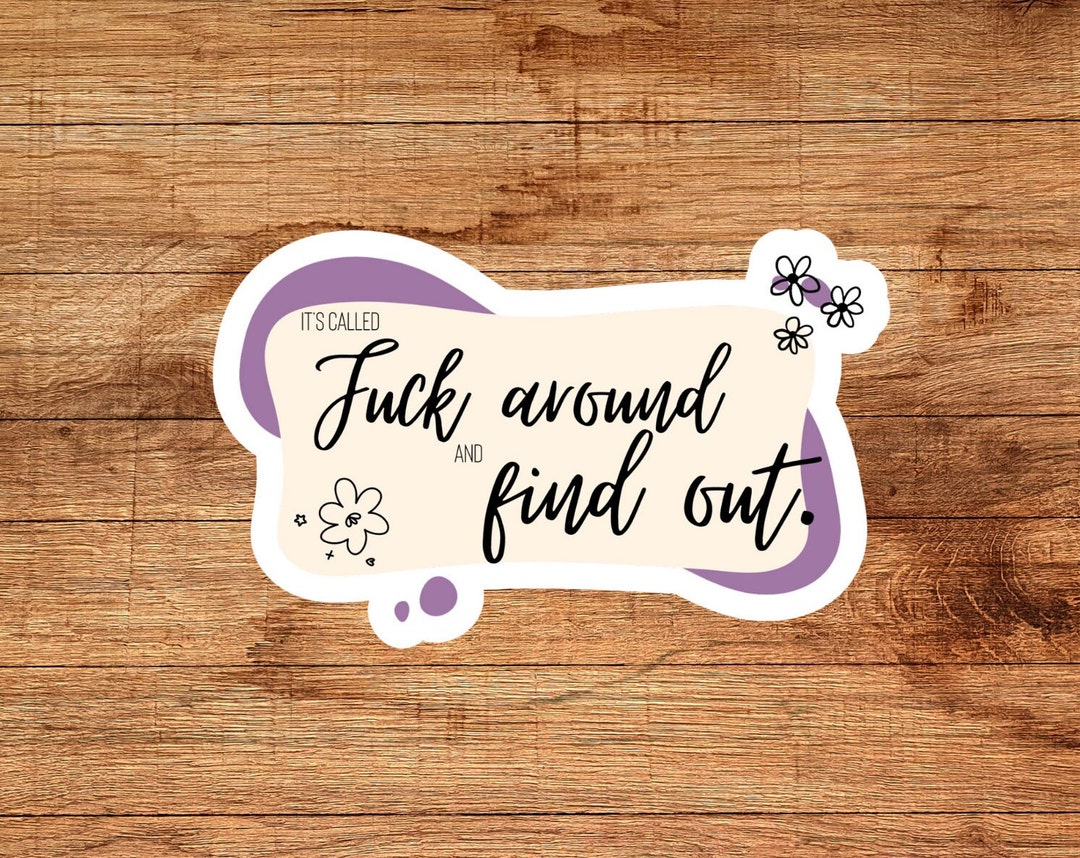 Fck Around and Find Out Vinyl Sticker - Etsy