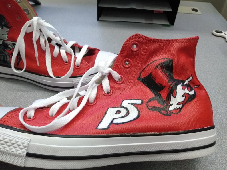 Persona 5 Custom Painted Shoes - Etsy