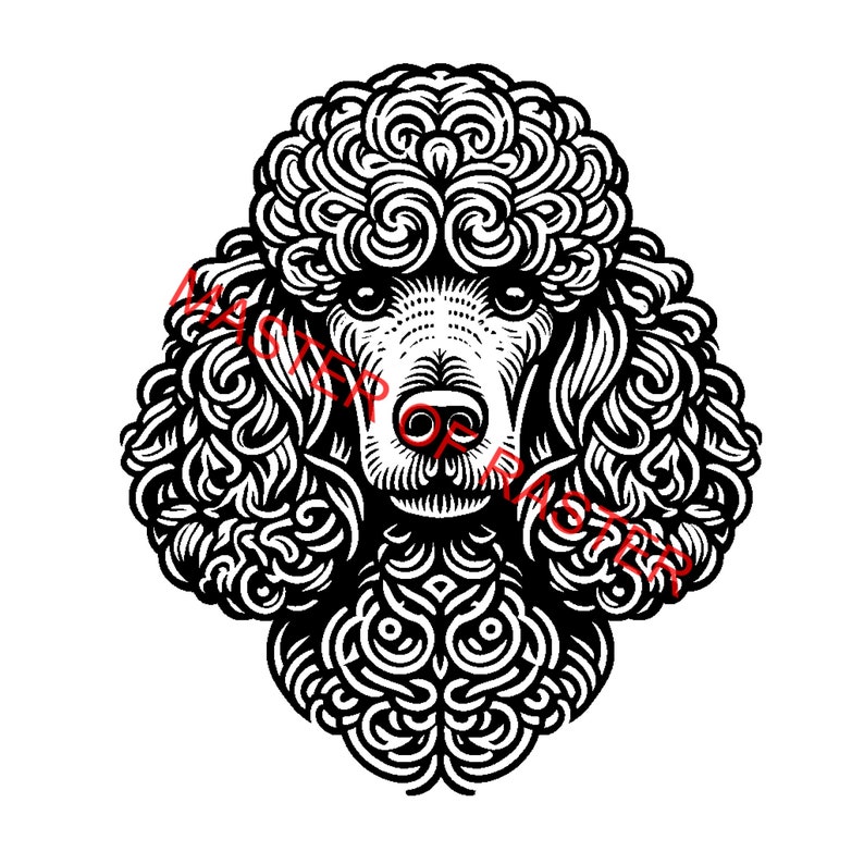 Standard Poodle SVG Line Art Collection: Volume 1 - Laser Engraving ...