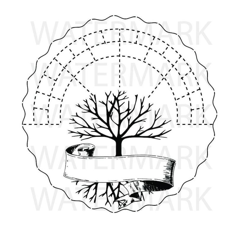 Family Tree SVG Template for Laser Engraving With Glowforge or Other ...