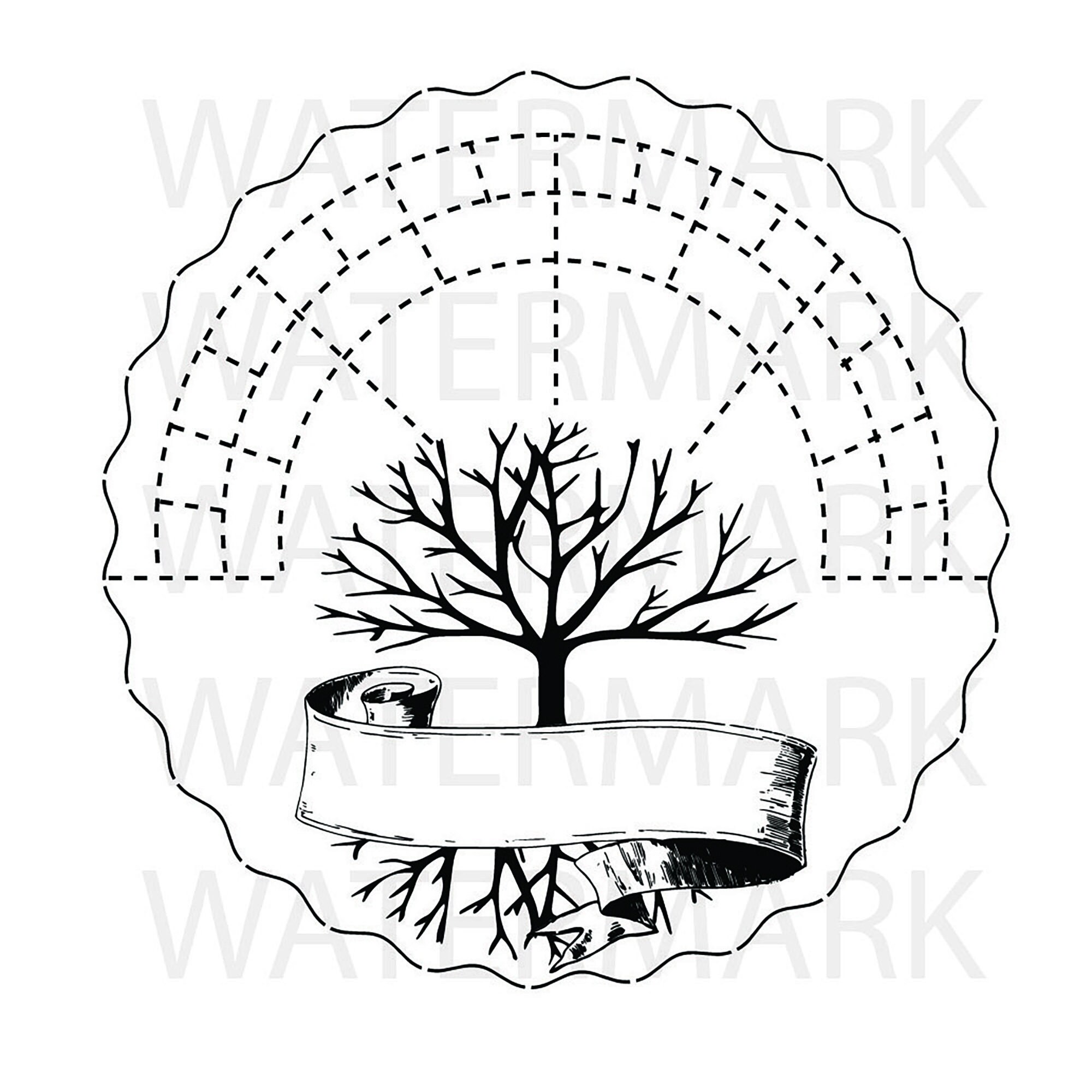 Family Tree SVG Template for Laser Engraving With Glowforge or Other ...