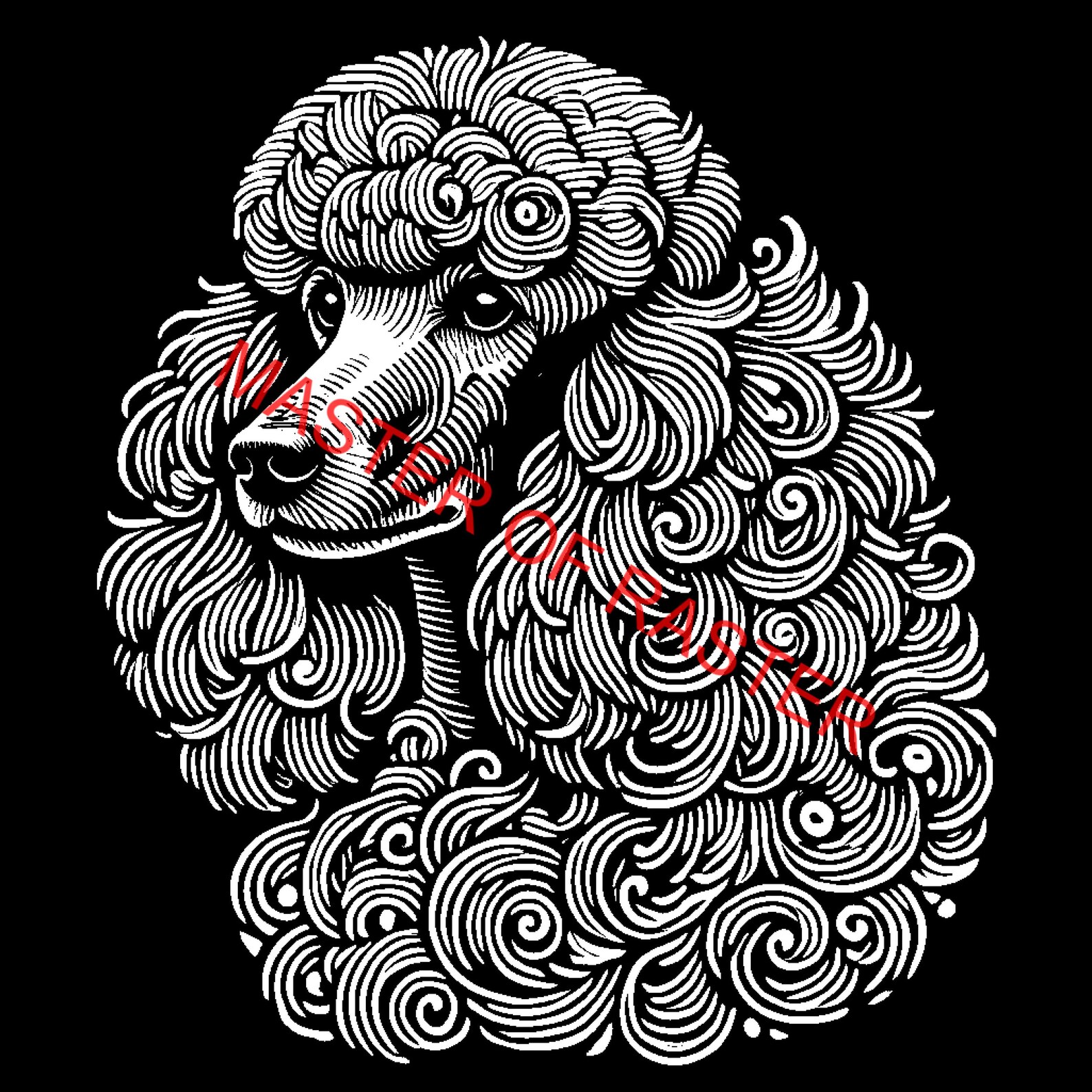 Standard Poodle SVG Line Art Collection: Volume 1 - Laser Engraving ...