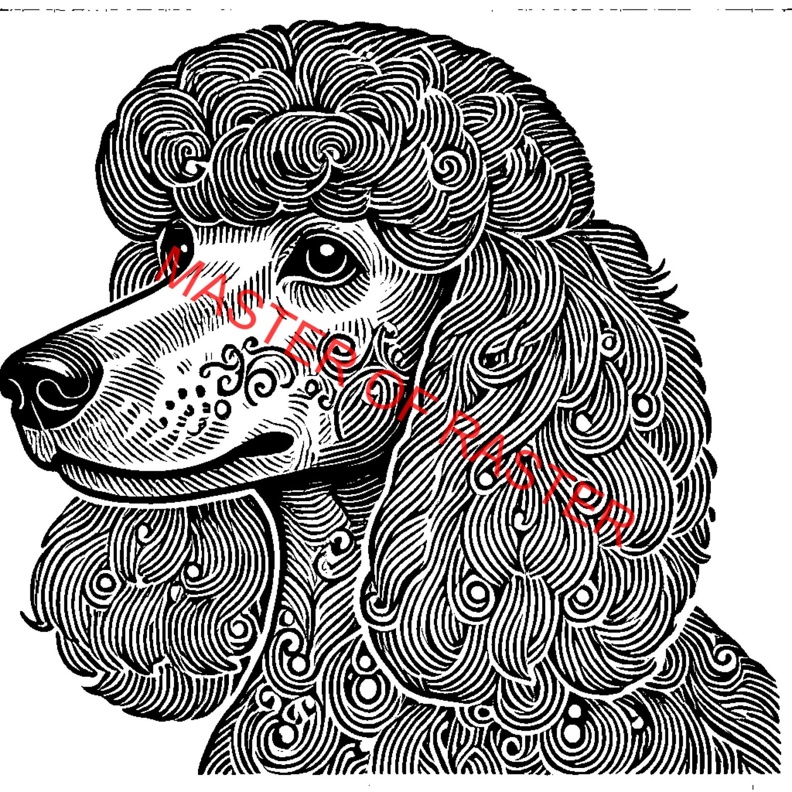 Standard Poodle SVG Line Art Collection: Volume 1 - Laser Engraving ...