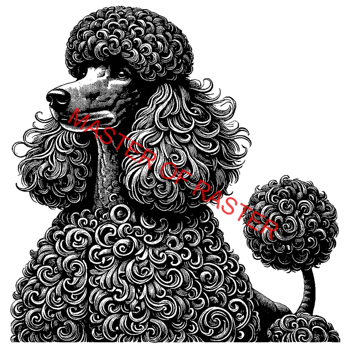 Standard Poodle SVG Line Art Collection: Volume 1 - Laser Engraving ...