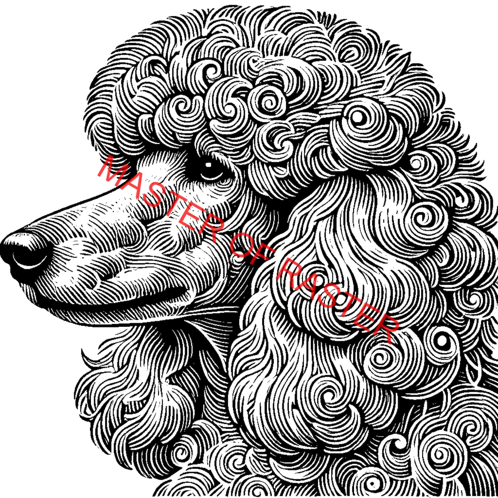 Standard Poodle SVG Line Art Collection: Volume 1 - Laser Engraving ...