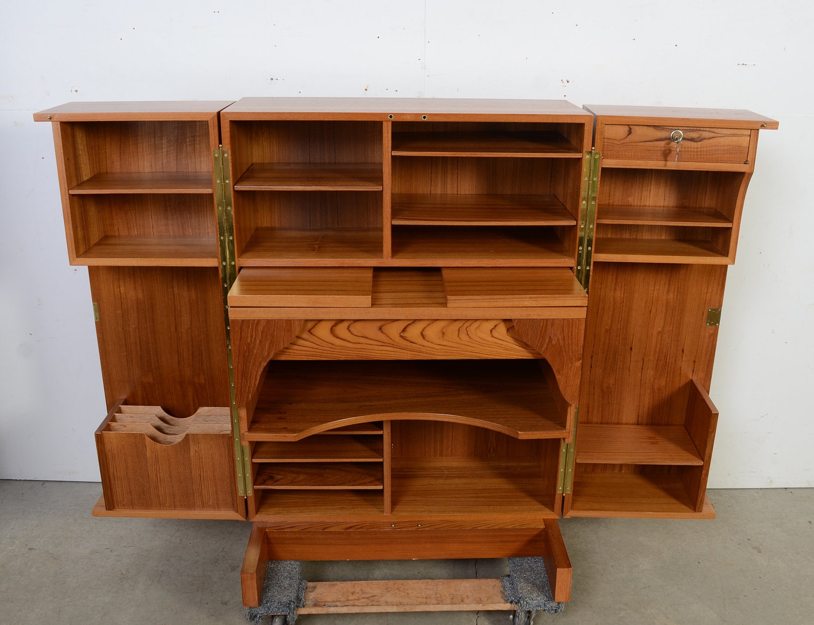 Folding Desk Danish Modern Magic Box Desk Mid Century Modern | Etsy