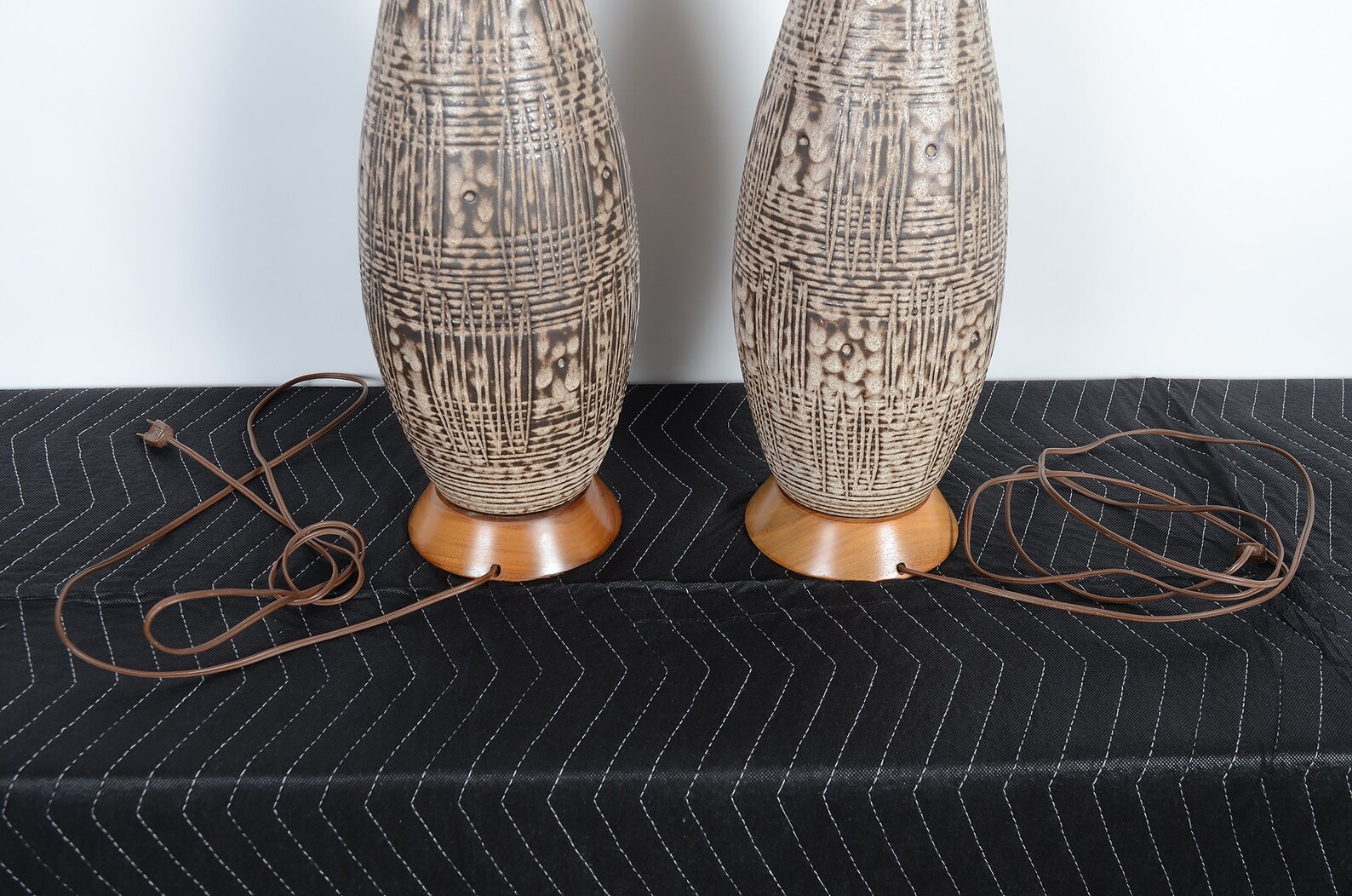 Lee Rosen Design Technics Ceramic Lamps Pair of Lamps Mid | Etsy