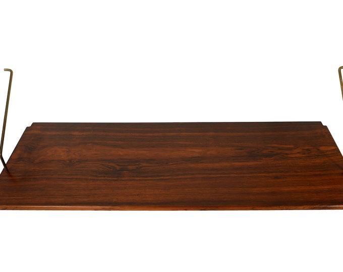 Rosewood Shelf and Brass Brackets 12 Inch by HG Furniture Hansen ...